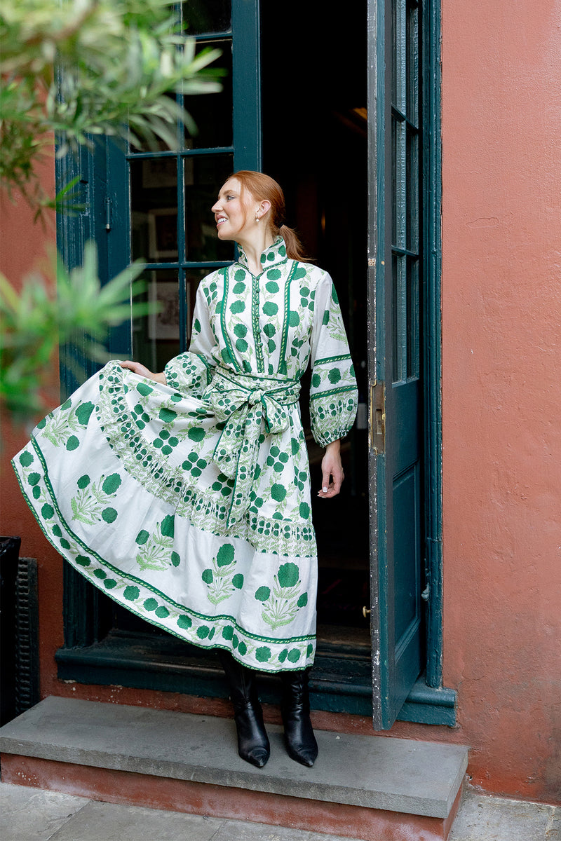 SUE SARTOR Flounce | Emerald Green SUE SARTOR Marigold